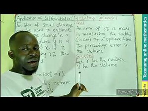 Calculus 3:Understanding Percentage Increase through Differentiation-Applications of Differentiation