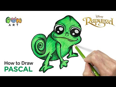 How To Draw PASCAL | RAPUNZEL | DISNEY | VERY EASY~!