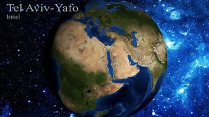 zoom in from space and focus on Israel Tel Aviv Yafo