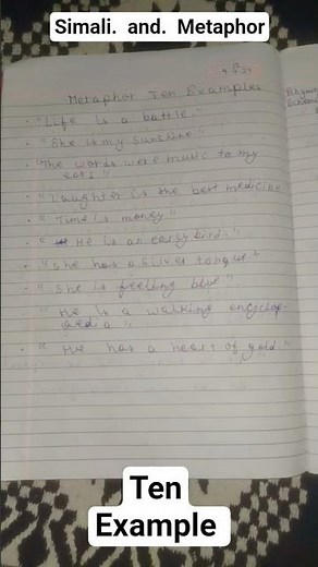 simile and metaphor 10 examples