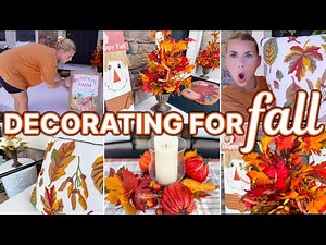 Let’s Decorate for FALL! 🍂 Huge Fall Decor Haul + EASY Outdoor Decorating Ideas!