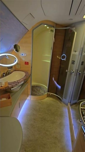 Emirates A380 First Class Shower #travel #shorts #emiratesa380 #airplane #aviation #airplanes #viral