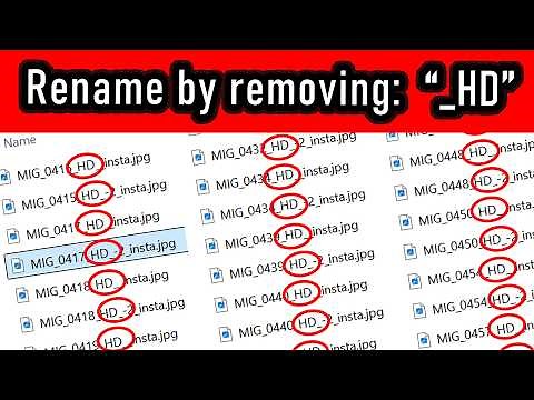rename MULTIPLE FILES at once - Easy and Fast in Windows