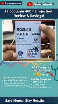 Tiecoplanin Inj. || Bacterial Infections || Pneumonia || #janaushadhi #bacteria