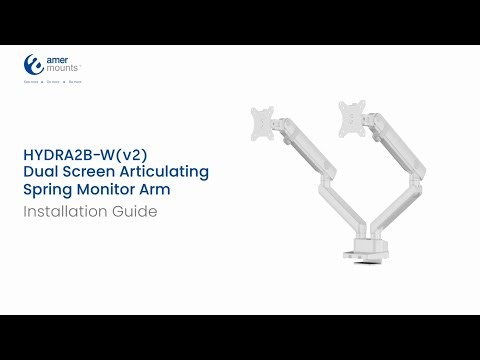 HYDRA2B-W - Dual Articulating Spring Monitor Arm | Installation