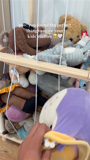 This is actually genius and cute at the same time. Perfect way to organize all these stuffed animals that my kids have collected over the years. ✨ affiliate link: https://amzn.to/4ia7VHS #KidsToys #kidsroomdecor #kidsroominspo #toyorganization #momfind | Hello Mama Blog