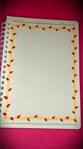 Cute and easy front page border design idea for your next project