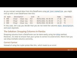 How to Drop Nested Columns from a Pandas DataFrame