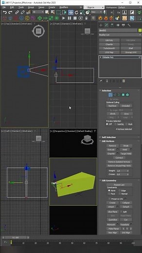 Creating Projector Effect in 3Ds Max and Corona Render #modelingtips #3dsmax #shorts