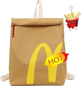 CEDRORANA Retro Bag Handbag Mini Backpack Cute Crossbody Bag Funny M Print Backapck Casual Canvas Shoulder Bag Y2k Daypack Backpack