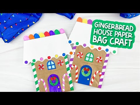 Gingerbread House Paper Bag Craft For Kids