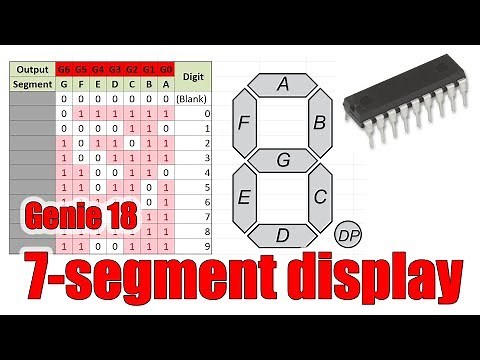 Genie 18 microcontroller and 7-segment display