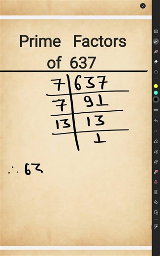 Prime Factors of 637 l Prime Factorization of 637