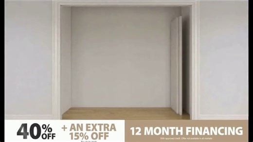 Closets by Design TV Spot, 'Transform Your Home: 40% Off and 12-Month Financing'