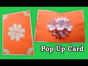 How to make DIY 3D snowflake pop up card