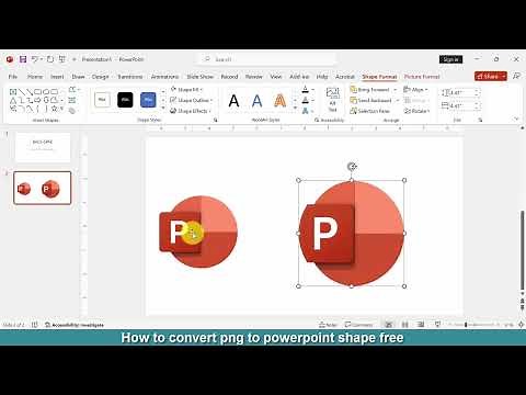 How to convert PNG to PowerPoint shape free