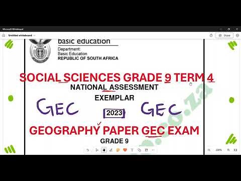 Social Sciences Geography Grade 9 GEC Paper Term 4 November