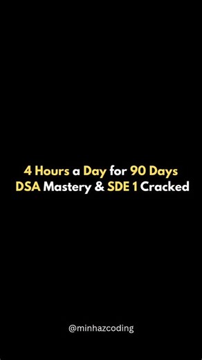 Minhaz | Full Stack Developer on Instagram: "Dsa Timetable for 90 days for SDE-1 Interview 🔥 . Join telegram for notes and pdf 🔗 . ✅ Take screenshot or Save later ❤️ . ✅ Comment "STACK" for notes and resources ❤️ . ✅ Follow @minhazcoding for more Top notch content ❤️ . [ Full stack developer , Dsa , Html , Css , Web developer , software engineer , Programming , Frontend , backend , react , javascript , coding ] tags:- #html #css #dsa #datastructure #algorithm #webdevelopment #javascript #softw