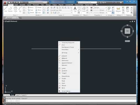 AutoCad choose the midpoint of a line