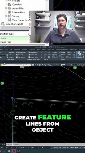 Create Feature Lines: Matching Existing Surface Elevations