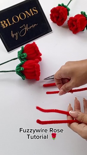 DIY Fuzzy Wire Rose Flower Tutorial