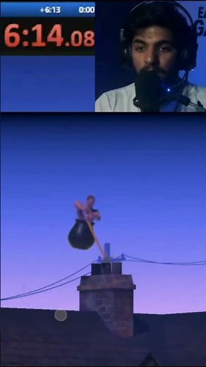 Under 1 Minute Getting over it Speedrun (actually 20 mins) #Shorts