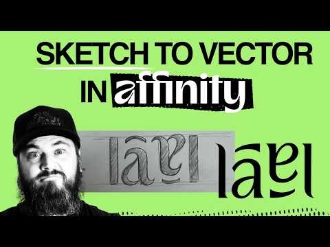 Sketch to Vector in Affinity: Ambigram Wordmark (LAEL Logo Design)