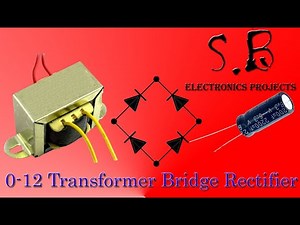 Full wave bridge rectifier circuit with 0 12 transformer / ac to dc convertor.