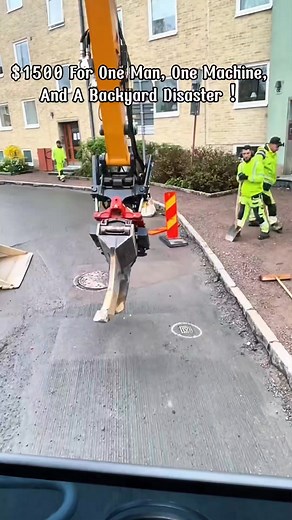 $1500 For One Man, One Machine, And A Backyard Disaster ! #excavator #machinery | casyelsaon