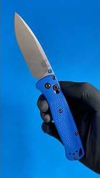Benchmade Bugout 535 Blue Knife AXIS Lock Satin Blade - Lightweight EDC Knife