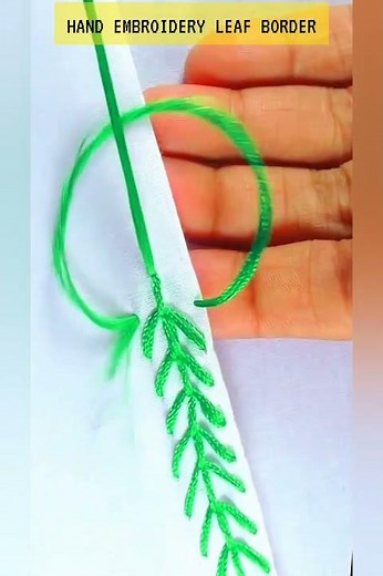 DIY LEAF STITCH EMBROIDERY | SIMPLE AND BEAUTIFUL Pattern #embroideryart #handbroidery