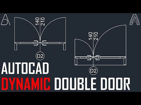 Dynamic Double Door - AutoCAD