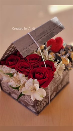 Created by Andi on Instagram: "DIY Flower box & Ferrero Rocher ❤️ @createdbyandi #createdbyandi #tutorial #diy #gift #rose #rózsa #box #flower #flowerbox #floral #rosebox #birthday #valentinesday #valentinesday2025 #mothersday #anyáknapja #születésnap #tabledecor #centerpiece #fyp #homedecor #instagram #fypシ #reelsinstagram #reels #idea #fy #hobbylobby #ferrerorocher #dollartree"