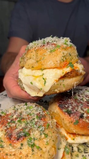 2.1M views · 54K reactions | CHICKEN VODKA PARM HOT HONEY GARLIC KNOT SLIDERS! Galleria of Merrick on Long Island, NY! 勞襤 This spot rules. Sooooo good! #DEVOURPOWER | DevourPower | Facebook