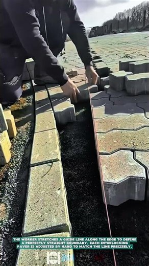 Aligning Interlocking Concrete Pavers with Guide Line – Satisfying Jobs and Machinery in the World