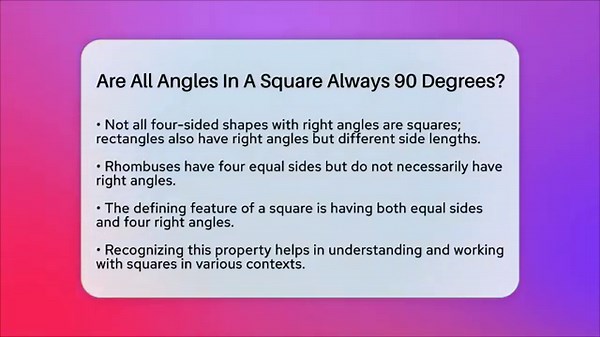 Are All Angles In A Square Always 90 Degrees? - All About Geometry