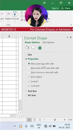 Excel Me Column Ke Sath Shape Resize Kaise Kare? 😲 | Excel Tips Hindi #excel #exceltricks #exceltips