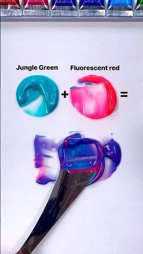 Color mixing 3 beautiful colors #colormixing #paintmixing #asmrart #satsisfyingart #asmr