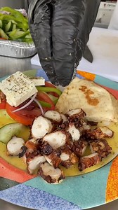 290K views · 715 reactions | Grilled Octopus & Greek Salad with Pita 陵 #octopus #GrilledOctopus #pita #greeksalad | Foody Fetish | Facebook