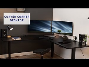 DESK-TOP2CB 71” x 71” Curved Corner Table Top by VIVO