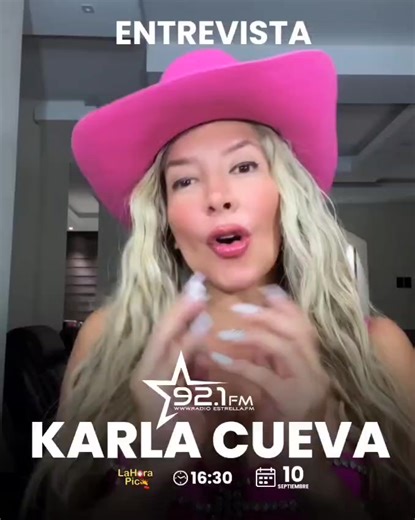 LA NAVE✨ TENDRÁ LA GRATA PRESENCIA DE KARLA CUEVA  A LAS 16H00 PROGRAMA DE IMPERDIBLE立 LA HORA PICO VIVE EL ENTRETENIMIENTO JUNTO A LA CUERAZO (PATRICIA ESCOBAR ) Y MARVIN ESTRELLA LO TIENE TODO. #fansdestacados #paratiiii #carlacueva #estrellalotienetodo #destacar | Radio Estrella 92.1 | Facebook