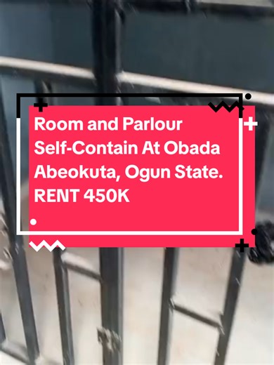 Room and Parlour Self-Contain At Obada Abeokuta, Ogun State. FACILITIES Full Pop Kitchen Cabinet fenced and gated Running Water Personal prepaid Self Burglary just 6 occupants PRICE: 450K YEARLY RENT #Apartmentrent #Abeokuta #kickhubhomes #RealEstate