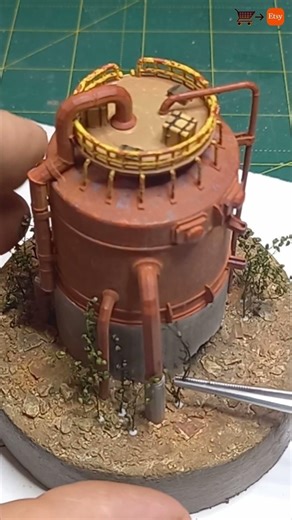 Miniature Rust Postapocalypse DIY Diorama 4/4 #shorts #Rust