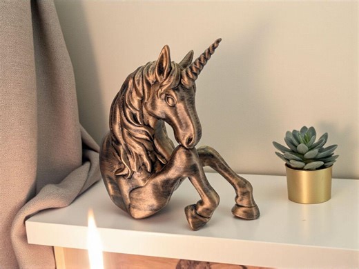 Unicorn Horse Bookend Book Nook | Shelf Decor | Magic Bookshelf Pony - Etsy