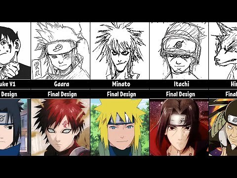 First & Final Design of Naruto/Boruto Characters