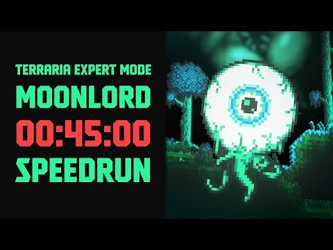 Terraria - [Expert Mode Speedrun] Moonlord in 45 minutes (Seeded ANY% RTA)