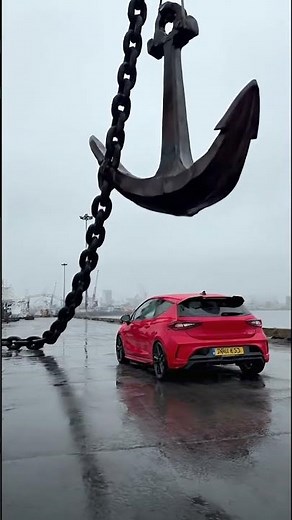 Ship Anchor Crushes Red Car 😱🚗