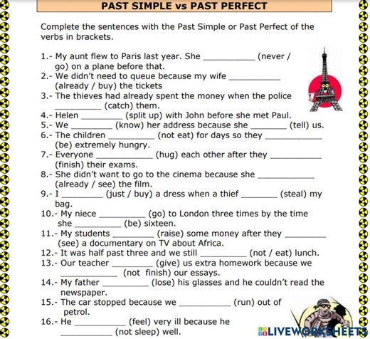 Past Perfect vs Past Simple interactive activity