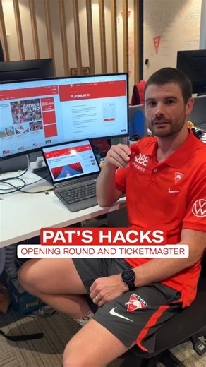 Sydney Swans on Instagram: "Pat from Membership is BACK with a few key points on Opening Round and Ticketmaster ️ Visit the website for more information "