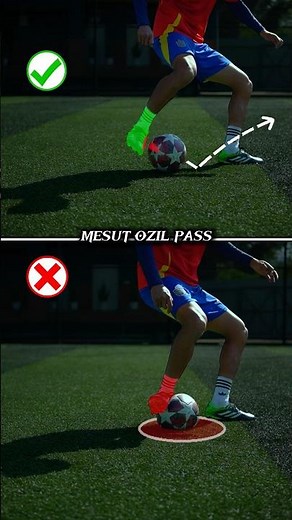 MESUT OZIL PASS TUTORIAL ⚽️.#football #footballskills #soccer #ozil #pass #shorts